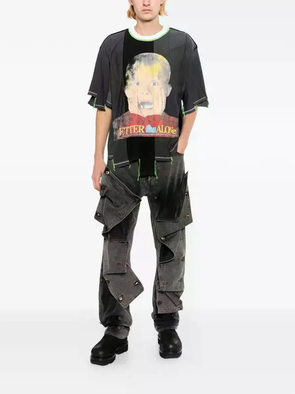 BETTER WITH AGE Graphic-print Panelled T-shirt