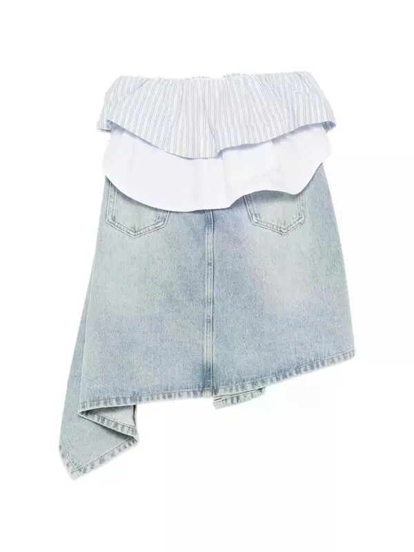 FENG CHEN WANG Asymmetric Panelled Denim Skirt