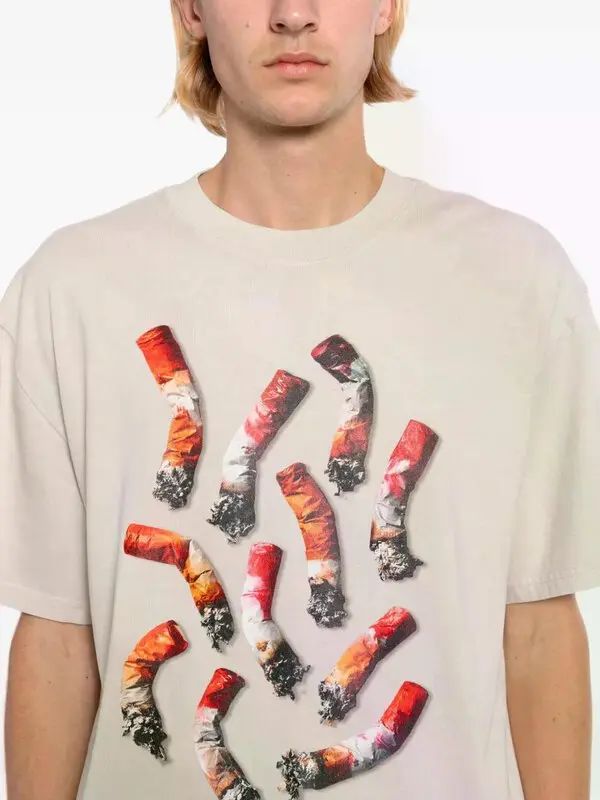 MELT Graphic-printed T-shirt - Neutrals