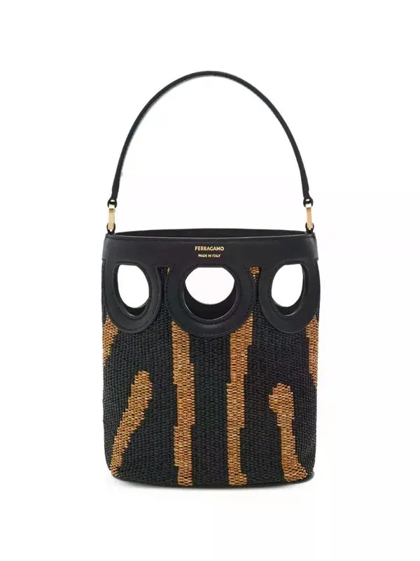 FERRAGAMO Gancini Outline Bucket Bag
