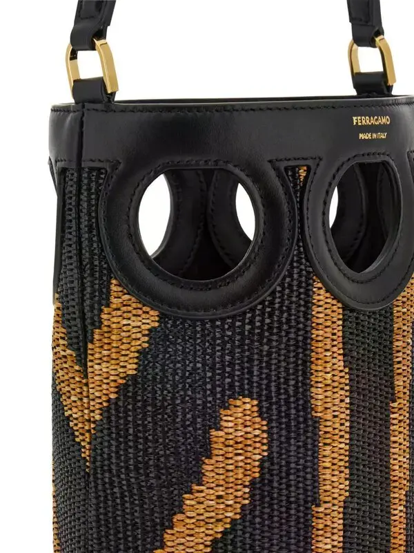 FERRAGAMO Gancini Outline Bucket Bag