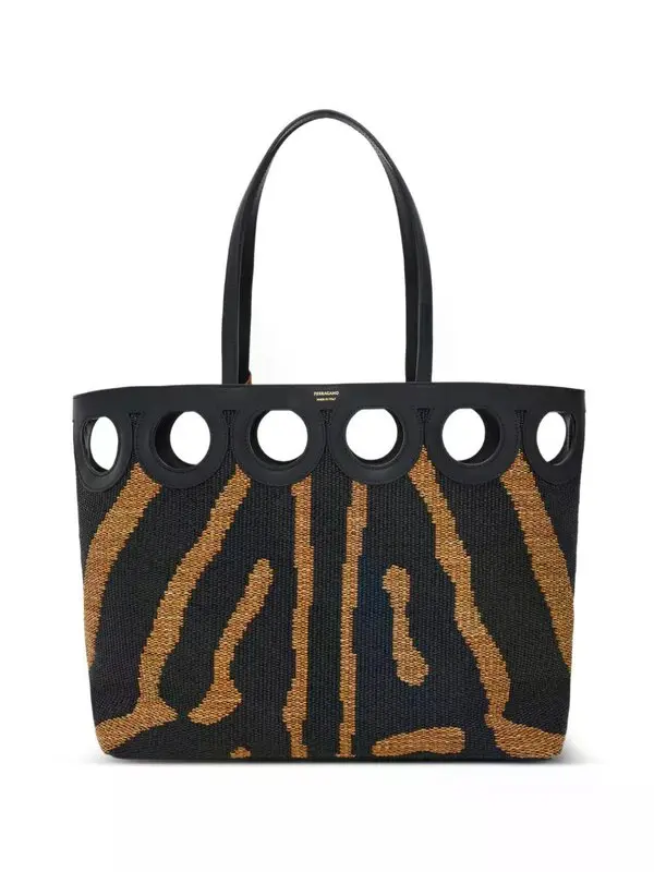 FERRAGAMO Gancini Outline Tote Bag