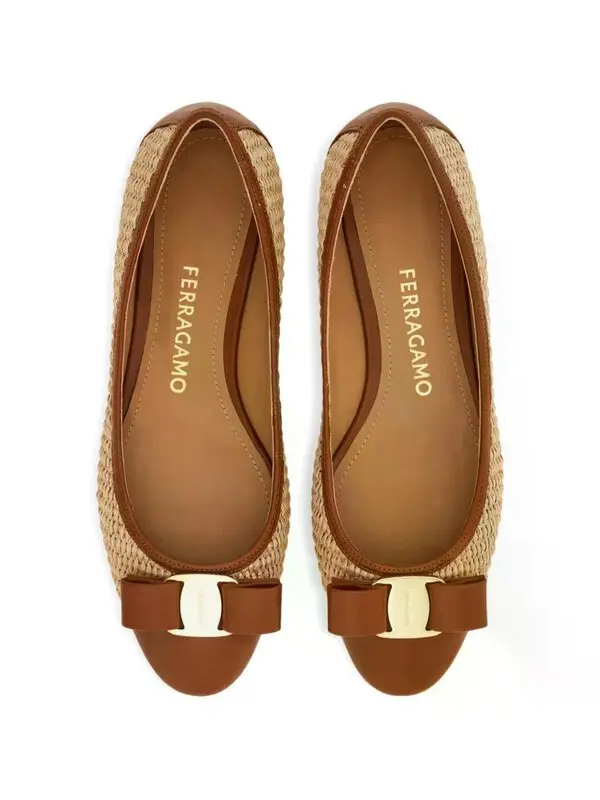 FERRAGAMO Vara Ballet Flats - Brown