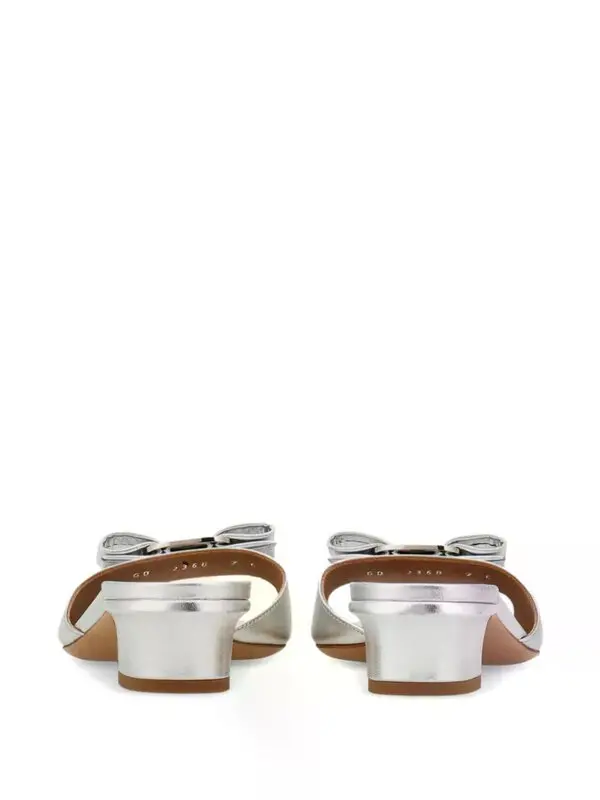FERRAGAMO Vara Bow Slides - Silver