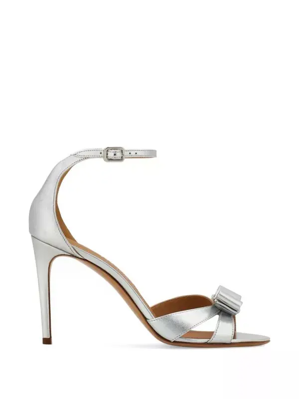 FERRAGAMO Nappa Leather Vara Bow Stiletto Sandals