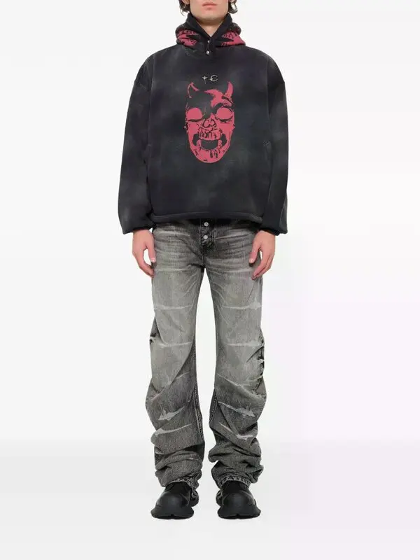 THUG CLUB Riding Skull Hoodie