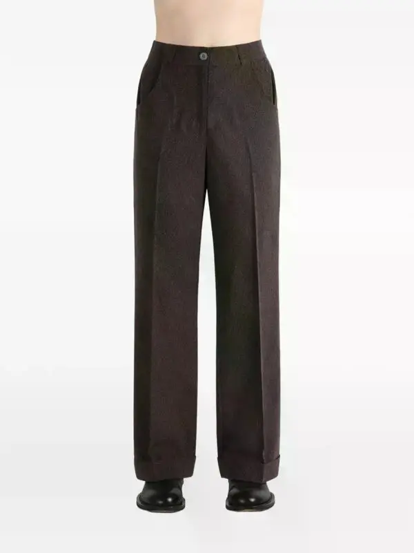 KIKO KOSTADINOV Jacquard-pattern Turn-up Trousers