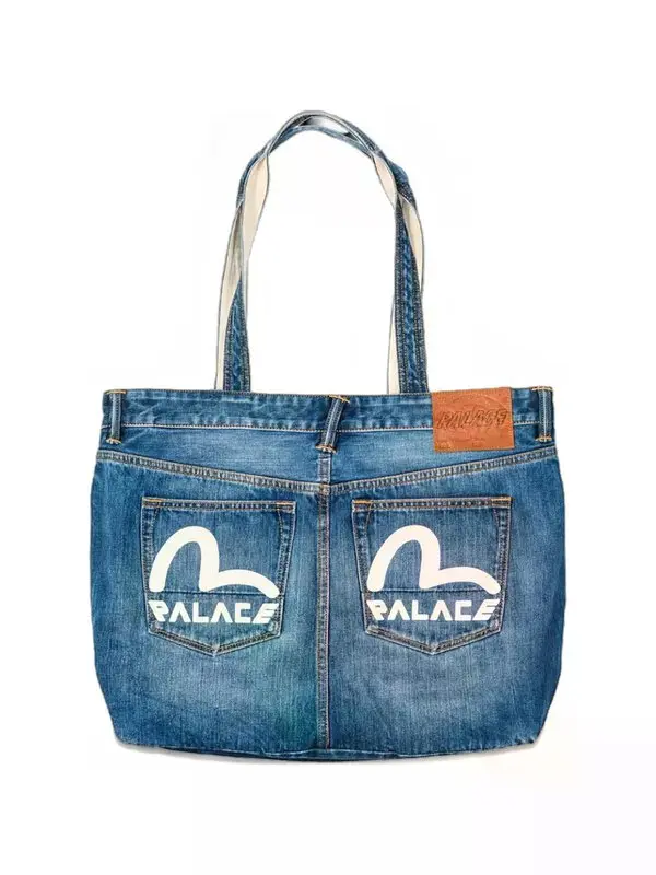PALACE Evisu X Logo-print Denim Tote Bag