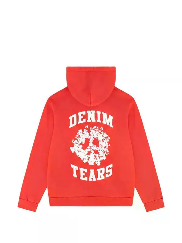 DENIM TEARS Logo-print Zip-up Hoodie