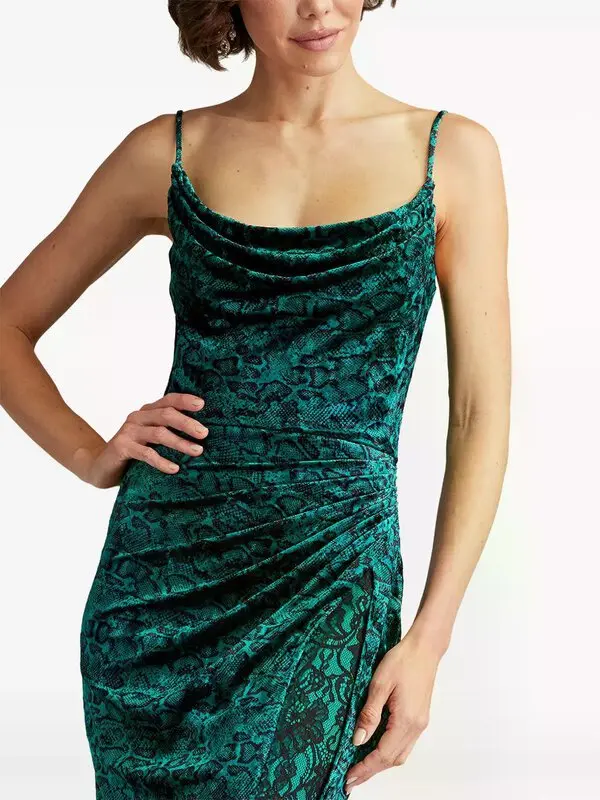 Tadashi Shoji Juneau Snakeskin Midi Dress