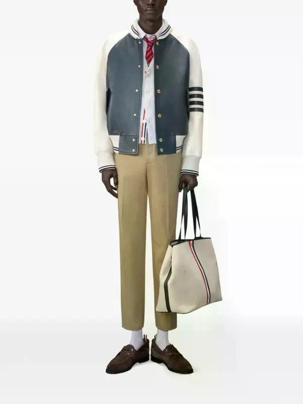 Thom Browne 4-bar Relaxed-fit Cardigan - Grey