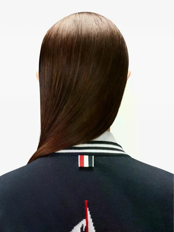 Thom Browne Sailboat Jacquard Rwb Stripe Cardigan