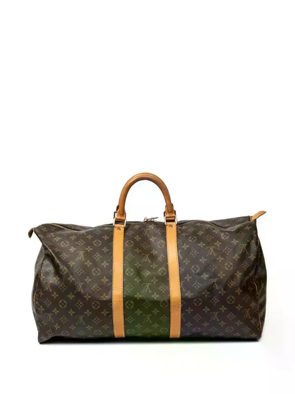 LOUIS VUITTON Monogram Keepall Holdall Bag - Brown
