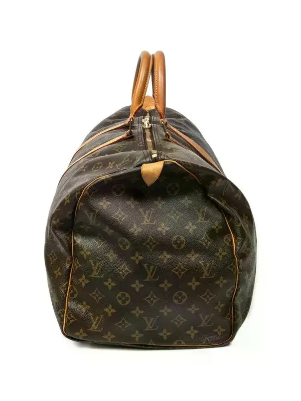 LOUIS VUITTON Monogram Keepall Holdall Bag - Brown