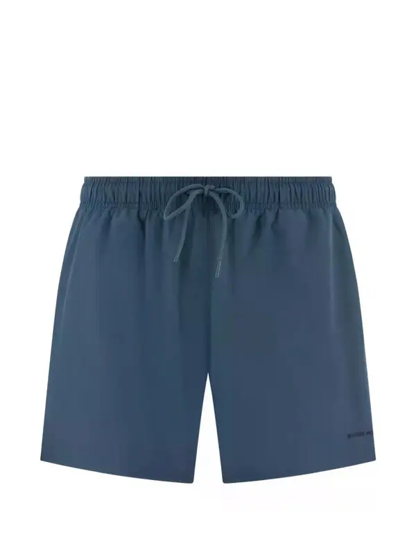 Boggi Milano Technical Swim Shorts With Drawstring Waistband - Blue