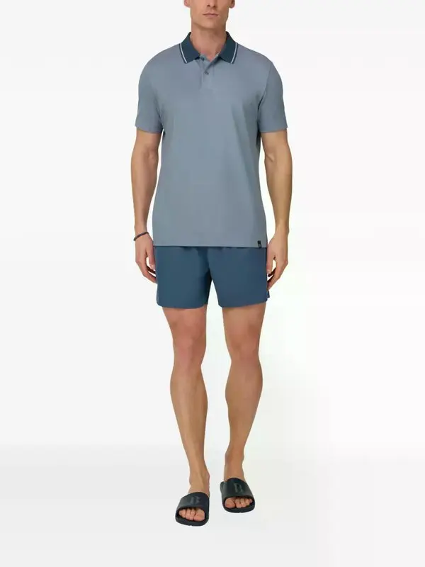 Boggi Milano Technical Swim Shorts With Drawstring Waistband