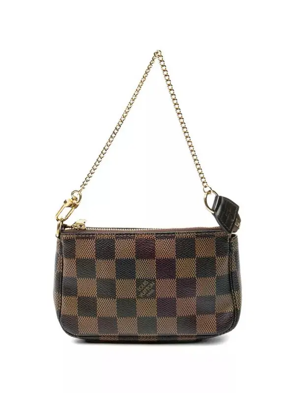 LOUIS VUITTON Chain Clutch Bag - Brown