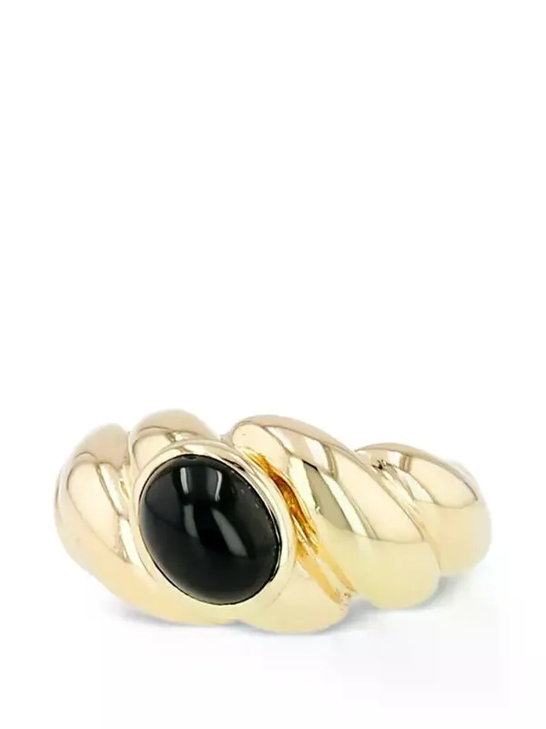 Van Cleef & Arpels Onyx Twisted Ring - Gold