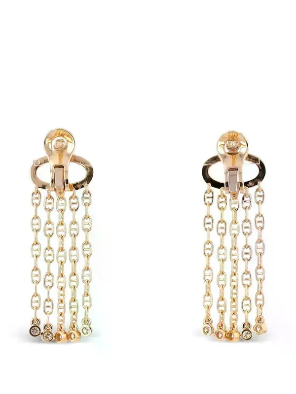 Hermès 2020s Chaine D'ancre Calypso Diamond Earrings