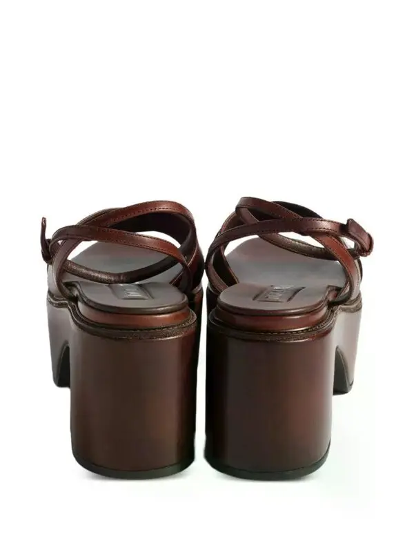 Miu Miu Leather Platform Sandals