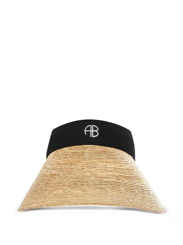 ANINE BING Venus Raffia Visor - Neutrals