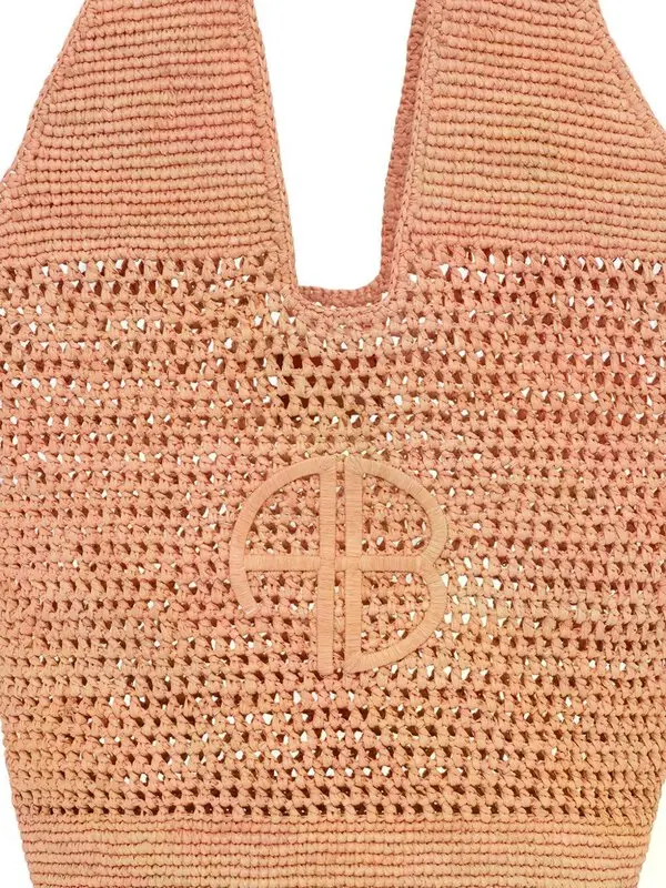 ANINE BING Leah Raffia Tote Bag