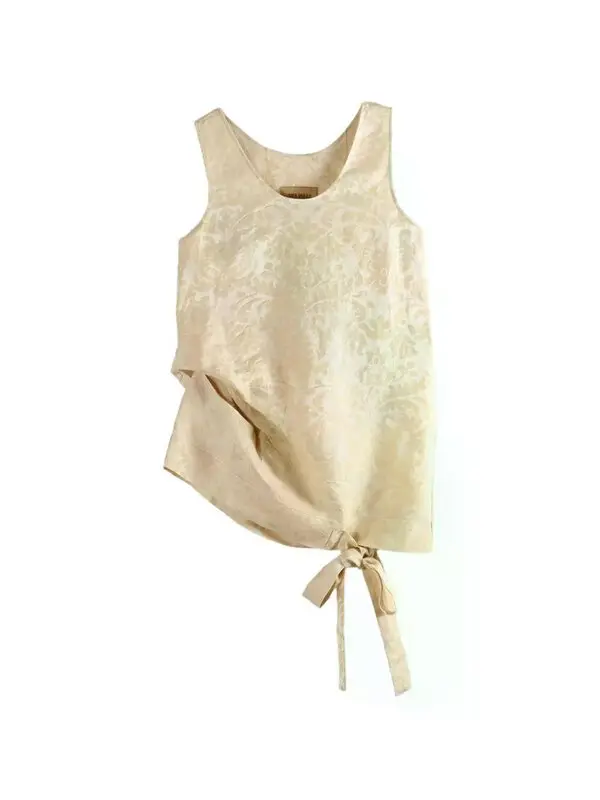 UMA WANG Damask Pattern Tie-fastening Top