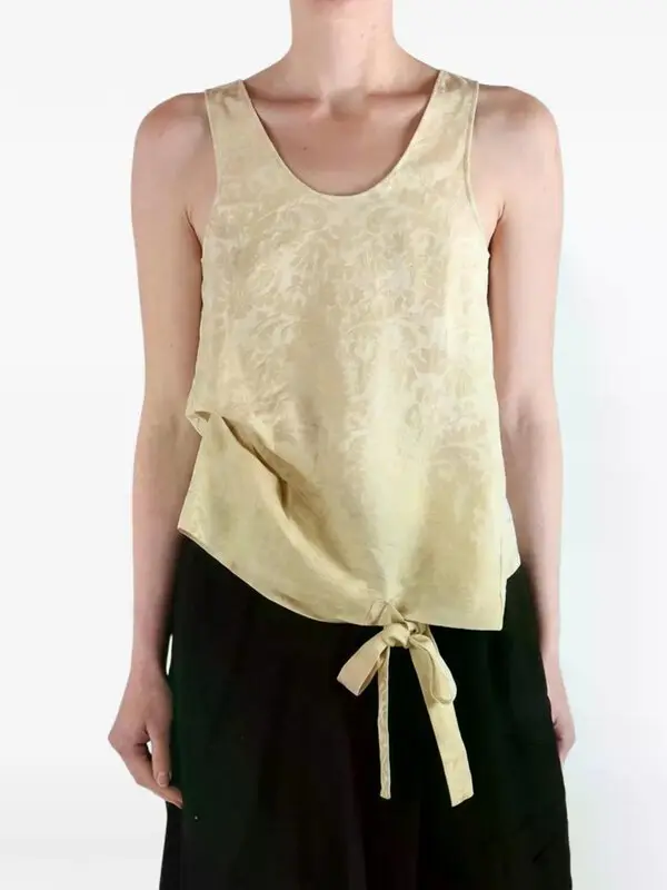 UMA WANG Damask Pattern Tie-fastening Top