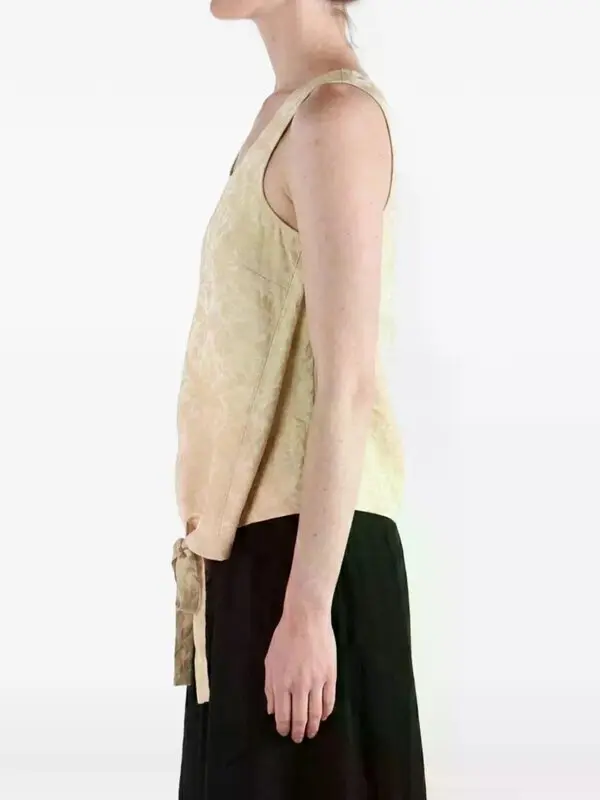 UMA WANG Damask Pattern Tie-fastening Top