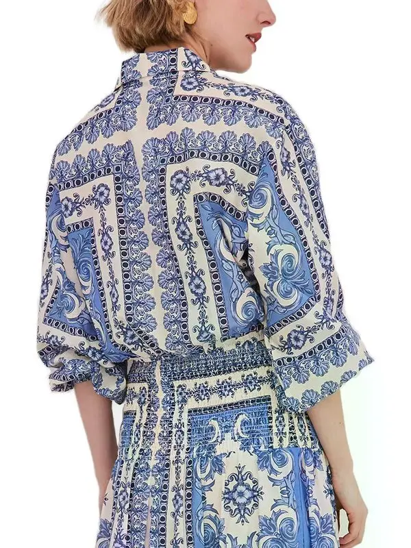 Cara Cara Rumson Tie-front Button-up Shirt