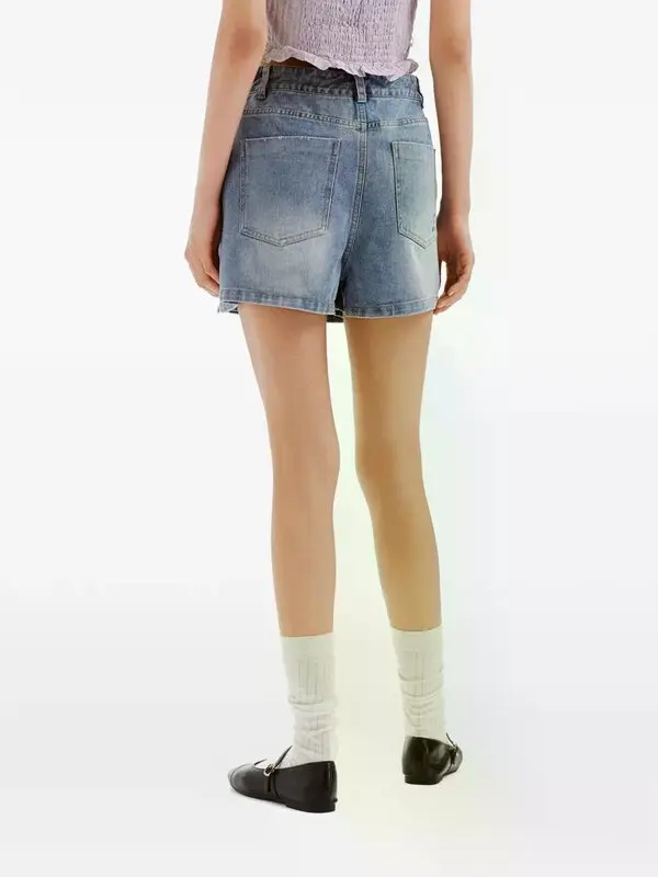 B+AB Drawstring-waist Faded Shorts