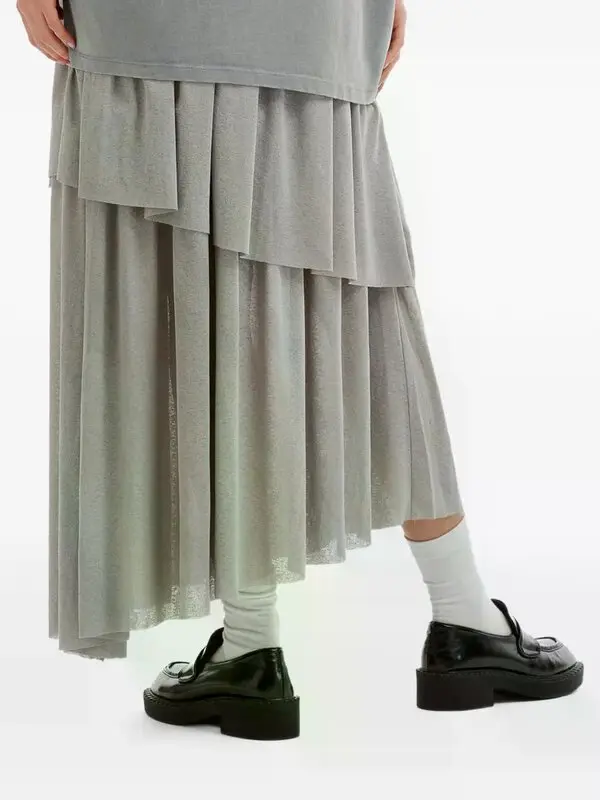B+AB Tiered Asymmetric Midi Skirt
