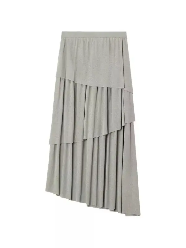 B+AB Tiered Asymmetric Midi Skirt