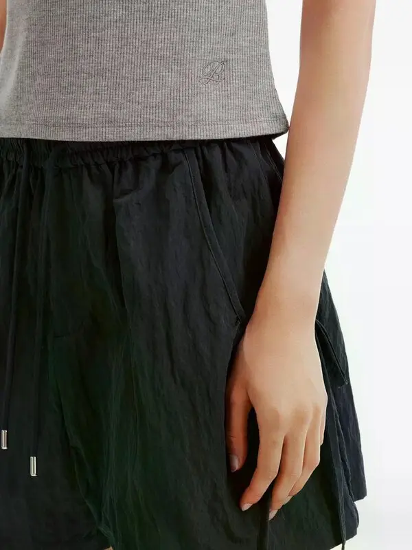 B+AB Drawstring Waist Side-tie Mini Shorts