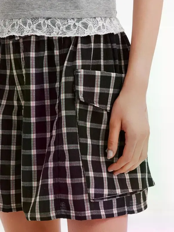 B+AB Check Pattern Shorts