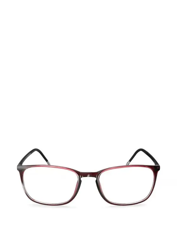 SILHOUETTE Spx Illusion Rectangle-frame Glasses - Red