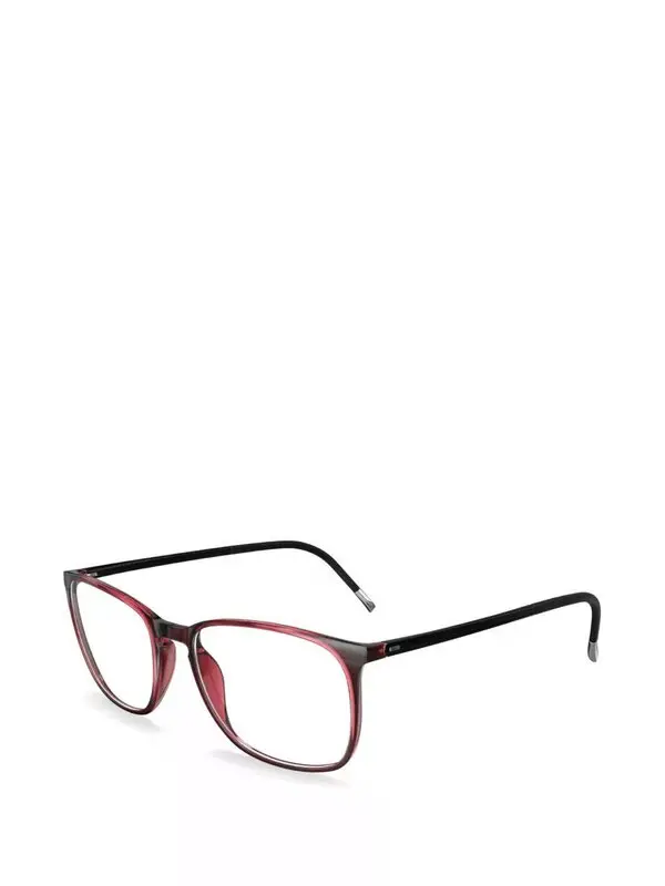 SILHOUETTE Spx Illusion Rectangle-frame Glasses - Red