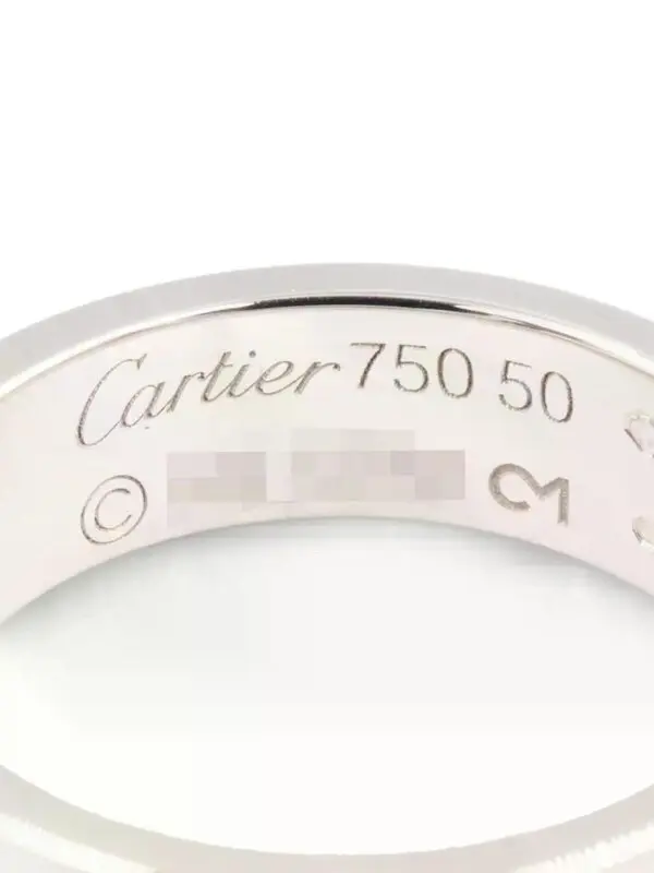 Cartier 18k White Gold Love Motif Screw Detail Ring