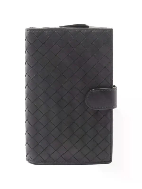 Bottega Veneta 2000s Intrecciato Bi-fold Wallet - Black