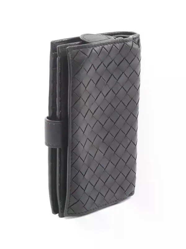 Bottega Veneta 2000s Intrecciato Bi-fold Wallet - Black