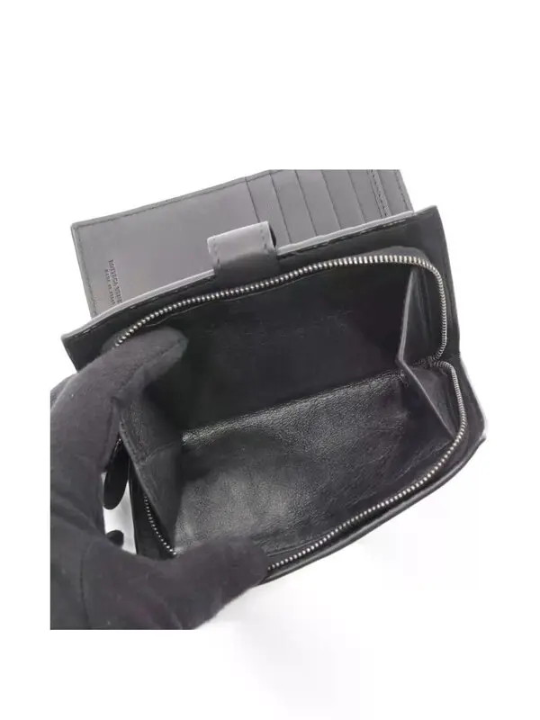 Bottega Veneta 2000s Intrecciato Bi-fold Wallet - Black