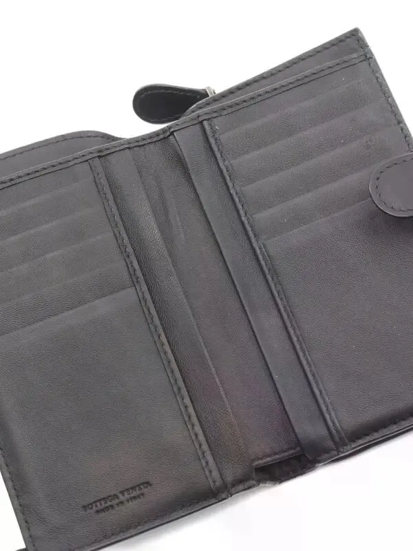 Bottega Veneta 2000s Intrecciato Bi-fold Wallet - Black