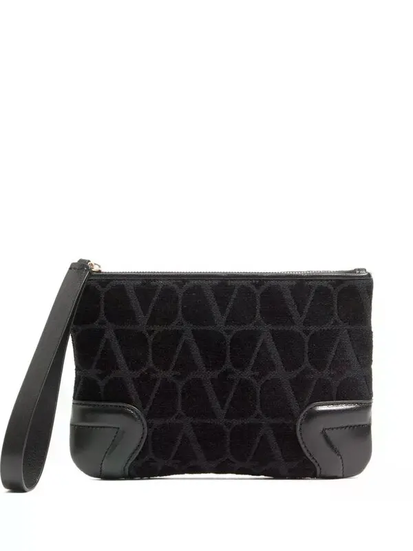 Valentino Garavani Toile Iconographe Pouch - Black
