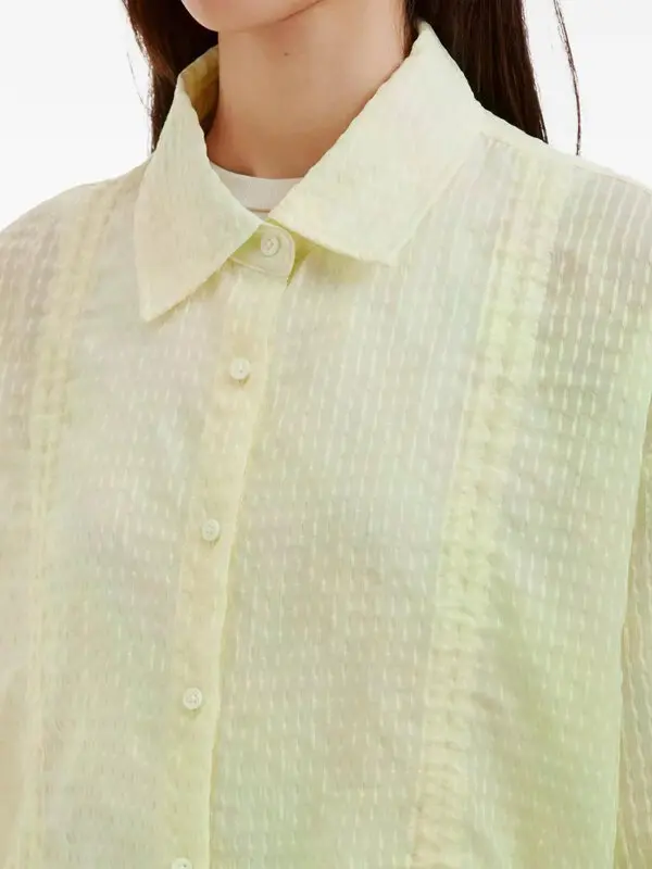 B+AB Classic Collar Shirt And Ruched Mini Skirt Set