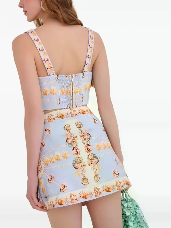 Cara Cara Helena Seashell Print Top