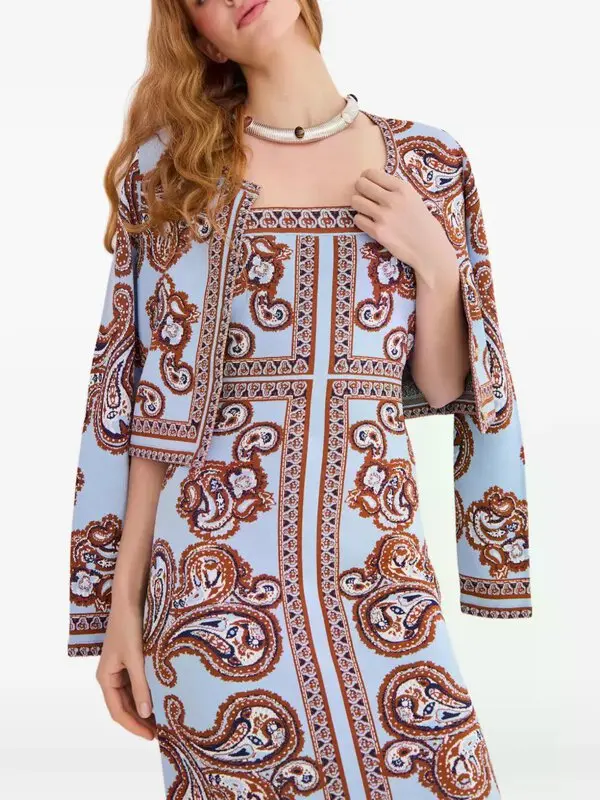 Cara Cara Strapless Paisley Print Midi Dress