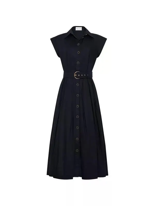 Cara Cara Octavia Belted Midi Dress - Black