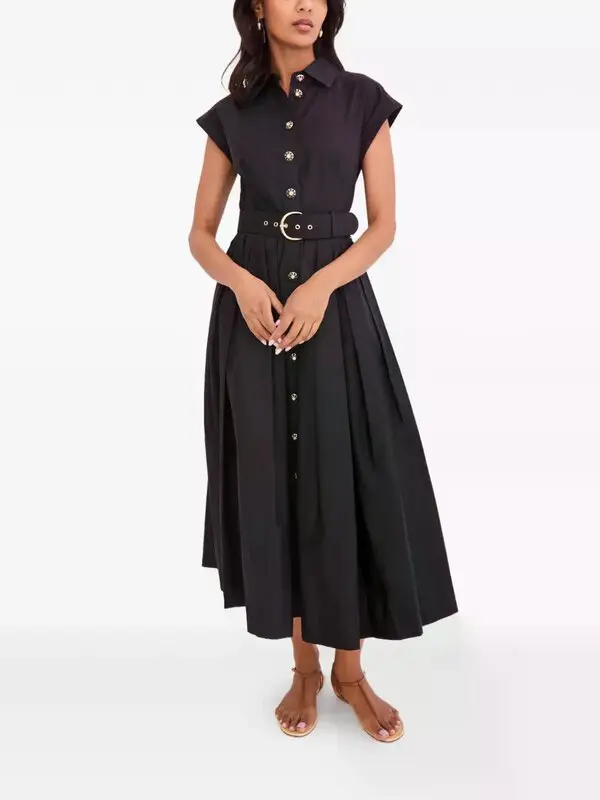 Cara Cara Octavia Belted Midi Dress - Black