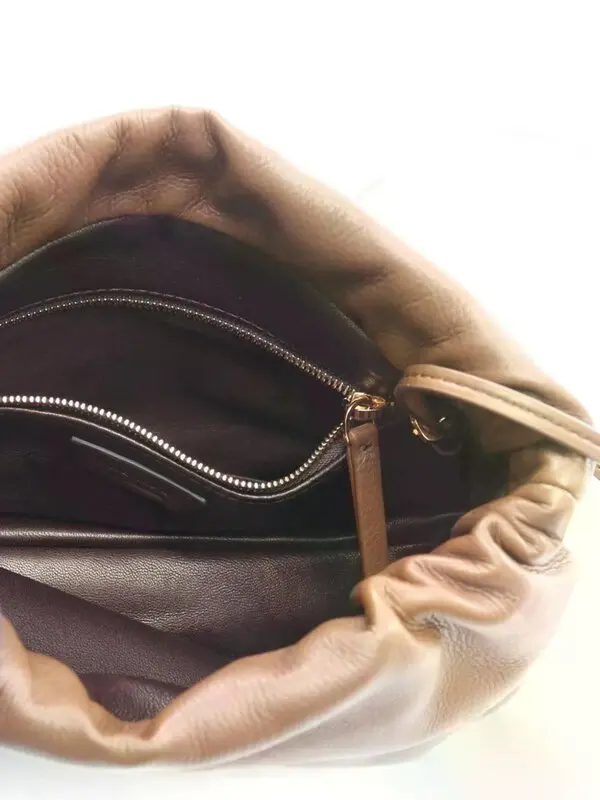 THE ROW Gathered Detail Clutch Bag - Brown