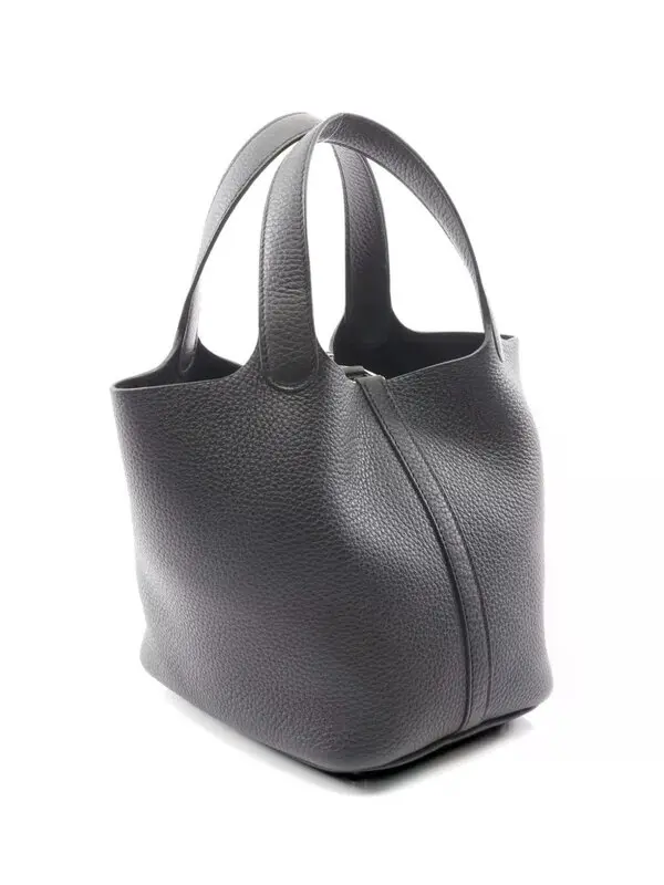 Hermès Taurillon Clemence Leather Picotin Lock Tote Bag - Black